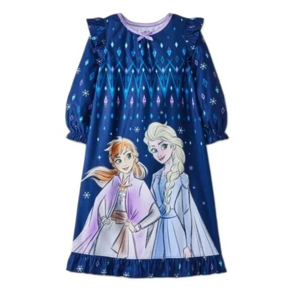 Disney | Pajamas | New Disney Frozen Anna And Elsa Toddler Girls Navy ...
